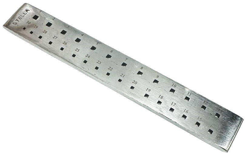 30 Hole Square Drawplate 8" Jewelers Wire Tool Metal Forming Plate ...